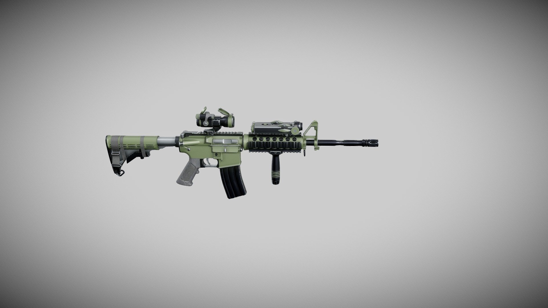 M4 Tactical Green - Download Free 3D model by factoryplay [ee8340b ...