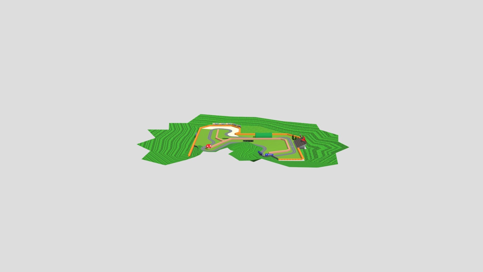 Nintendo 64 - Mario Kart 64 - Mario Raceway - Download Free 3D model by ...