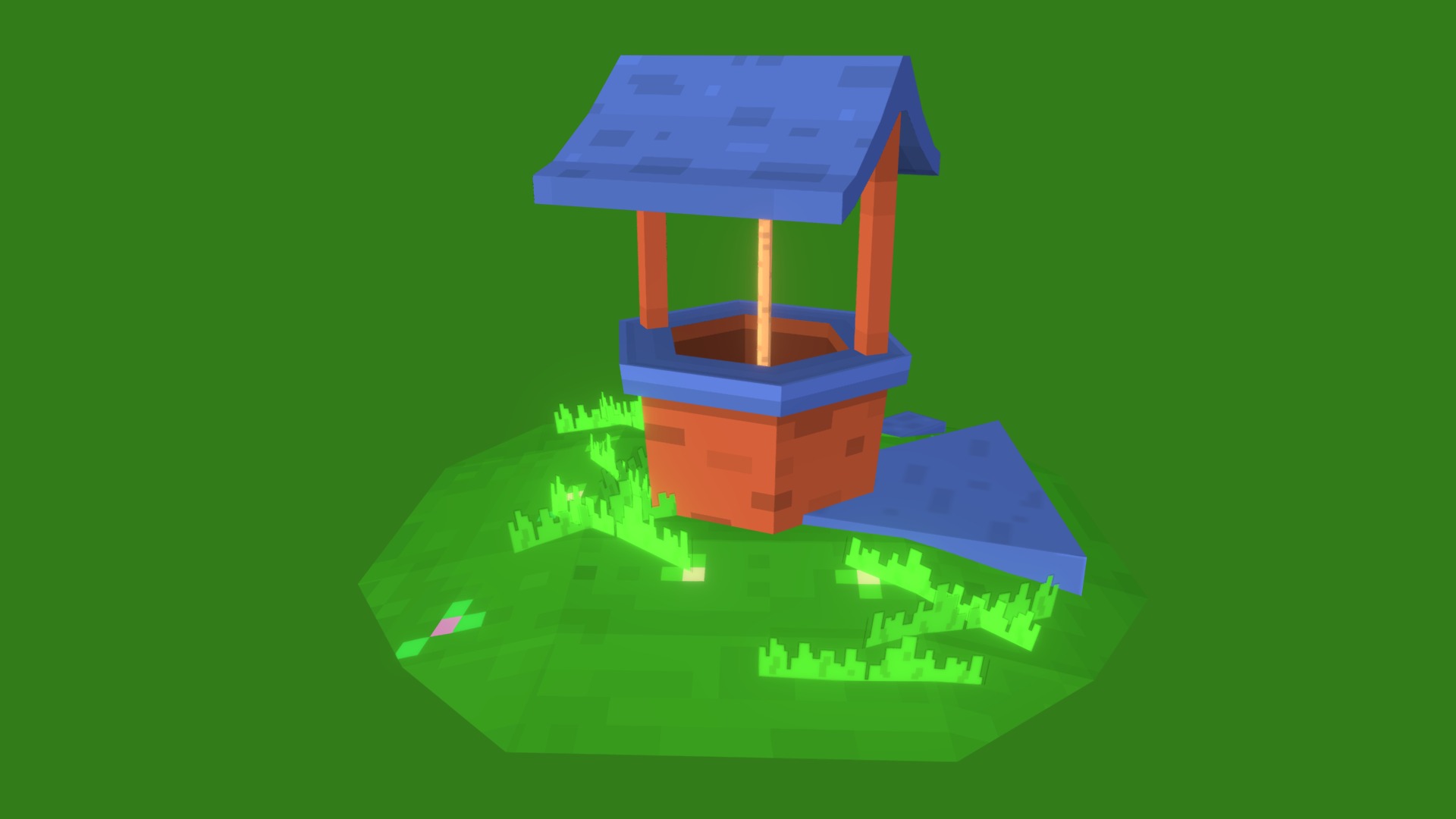 Pixel Well - 3D model by Danielle (@woodsartspace) [ee83e14] - Sketchfab