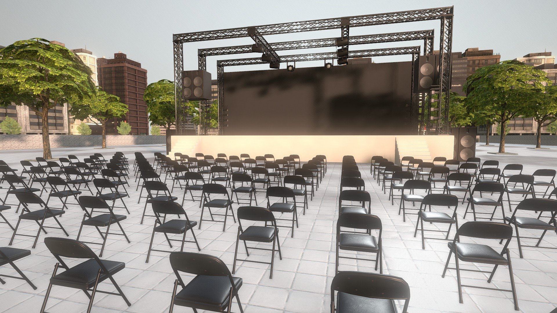 Outdoor Concert Stage - Buy Royalty Free 3D model by animod [ee85ccc ...
