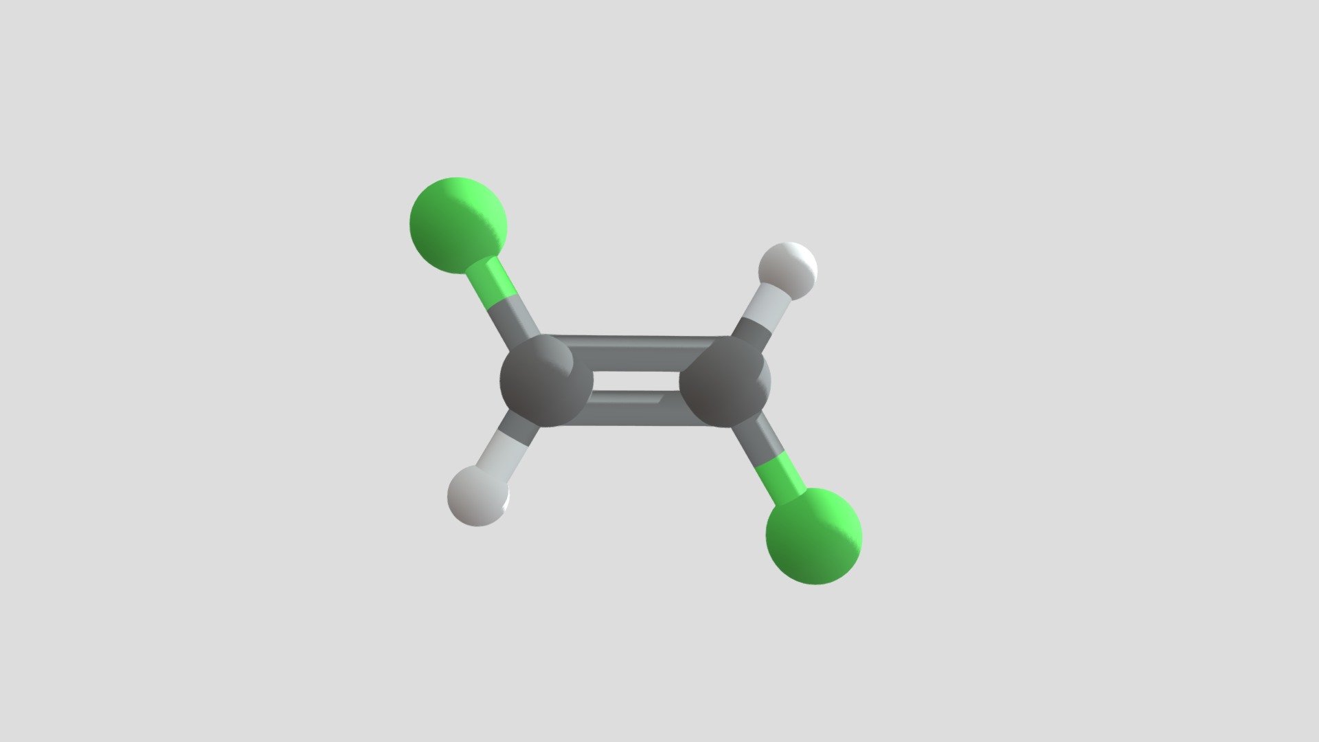 Stereochemistry: Trans-1,2-dichloroethene - Download Free 3D model by ...