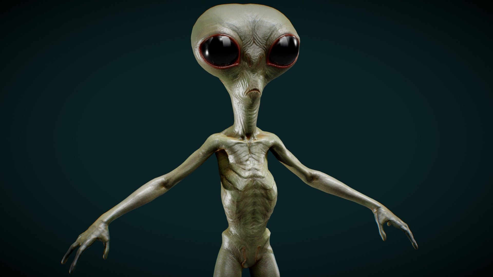 Little Green Man - 3D model by Hammy (@Hammy.GoofBall.Shah) [ee8b75b ...