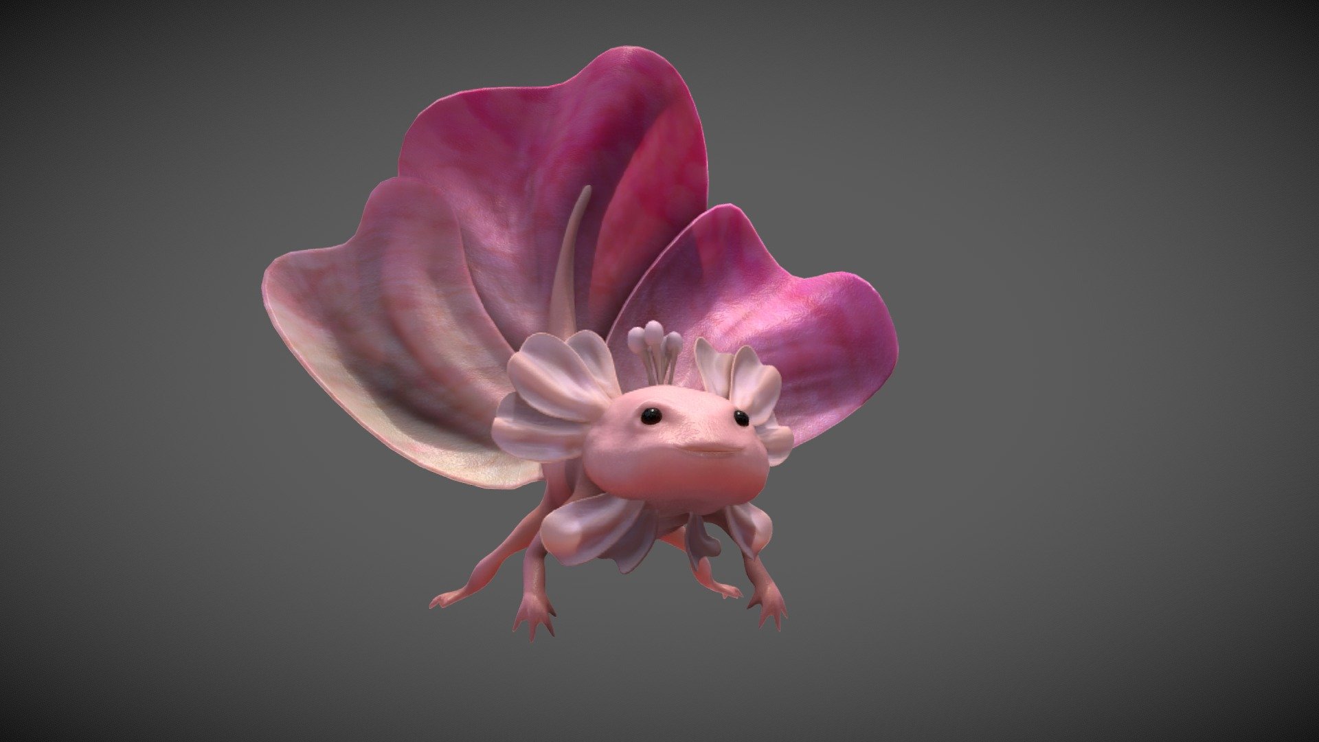 Axolotl creature mashup - 3D model by olf94 [ee8fe61] - Sketchfab