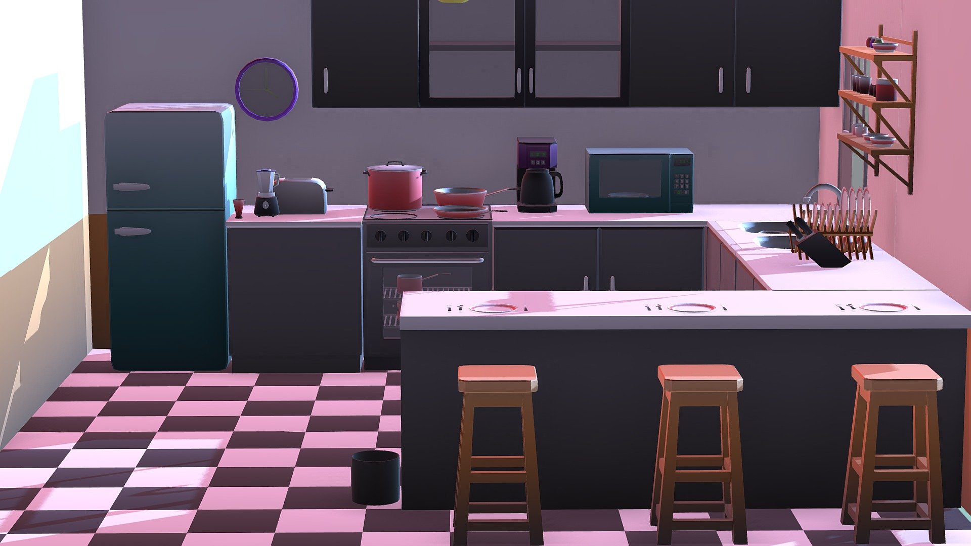 Kitchen Modular - Download Free 3D model by Mora (@MoraAzul) [ee914a8 ...