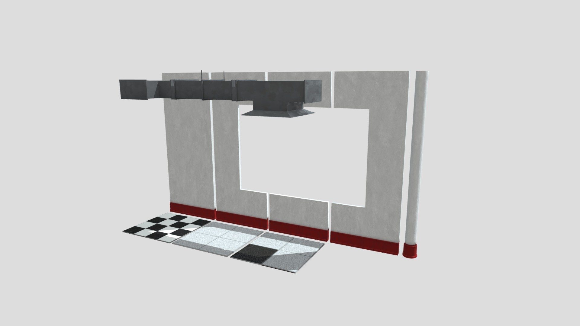 Diner Modular Kit - 3D model by nbiglin [ee98f82] - Sketchfab