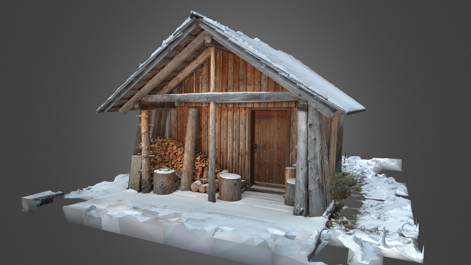 Mountain Hut - 3D model by vykoukal [ee9b31a] - Sketchfab