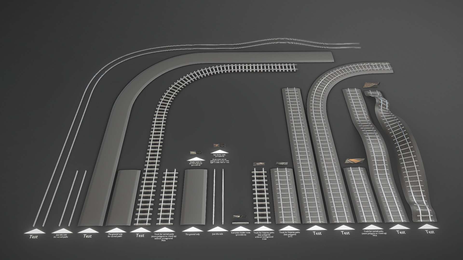 Railway Tracks (Procedural Shader Nodes) - Buy Royalty Free 3D model by VIS-All-3D (@VIS-All ...