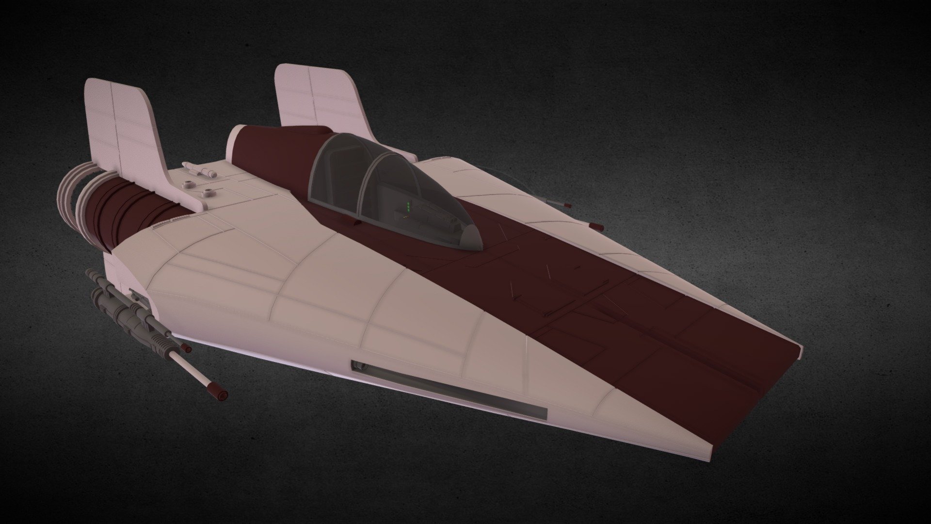 Star Wars: A- Wing - Download Free 3D model by Daniel (@DanielAndersson ...