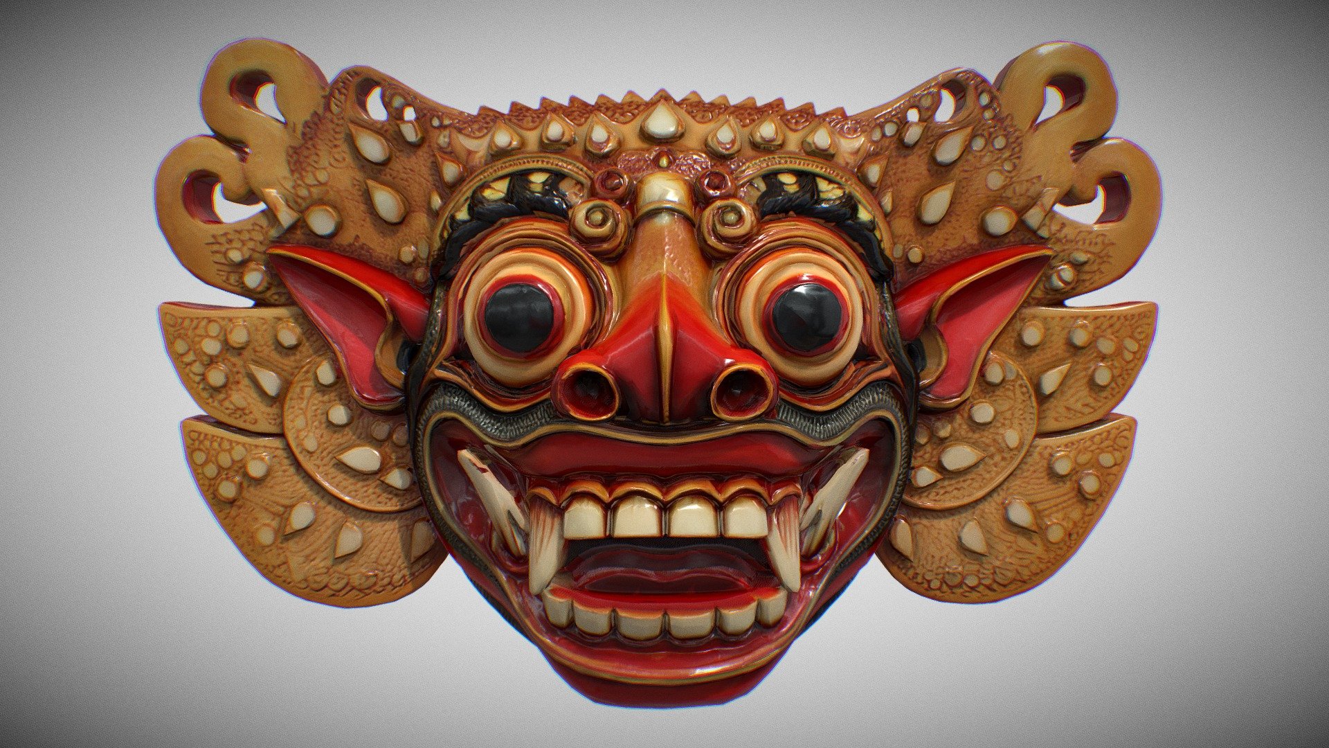 Balinese Barong Mask by Jungle Jim - Download Free 3D model by Jungle ...