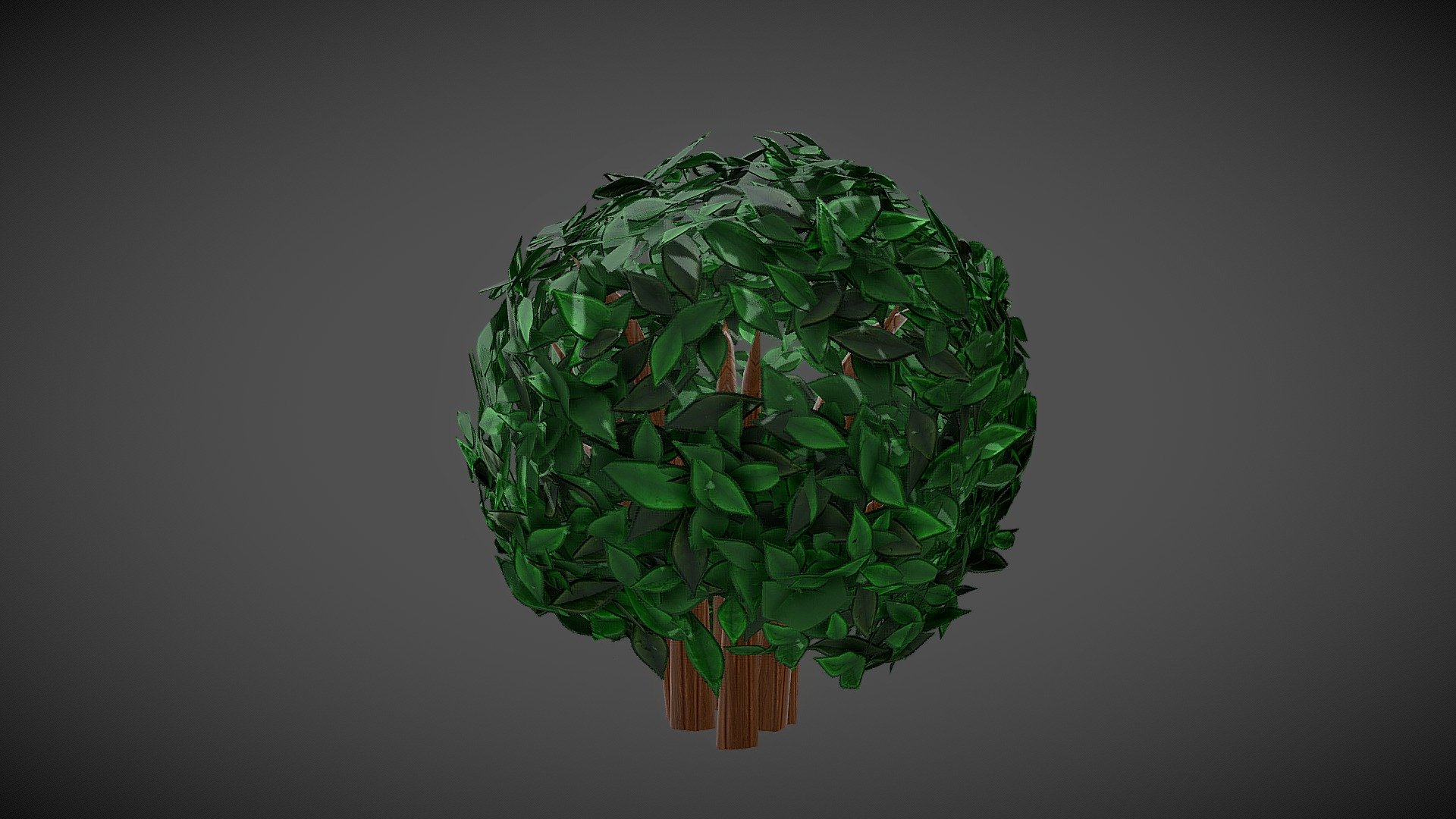 Stylized bush - 3D model by lemonaden [eea32ab] - Sketchfab