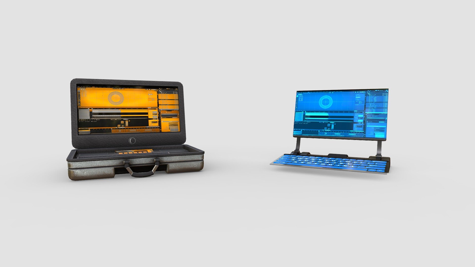 Sci fi computers pack - Download Free 3D model by assetfactory [eea5bab ...