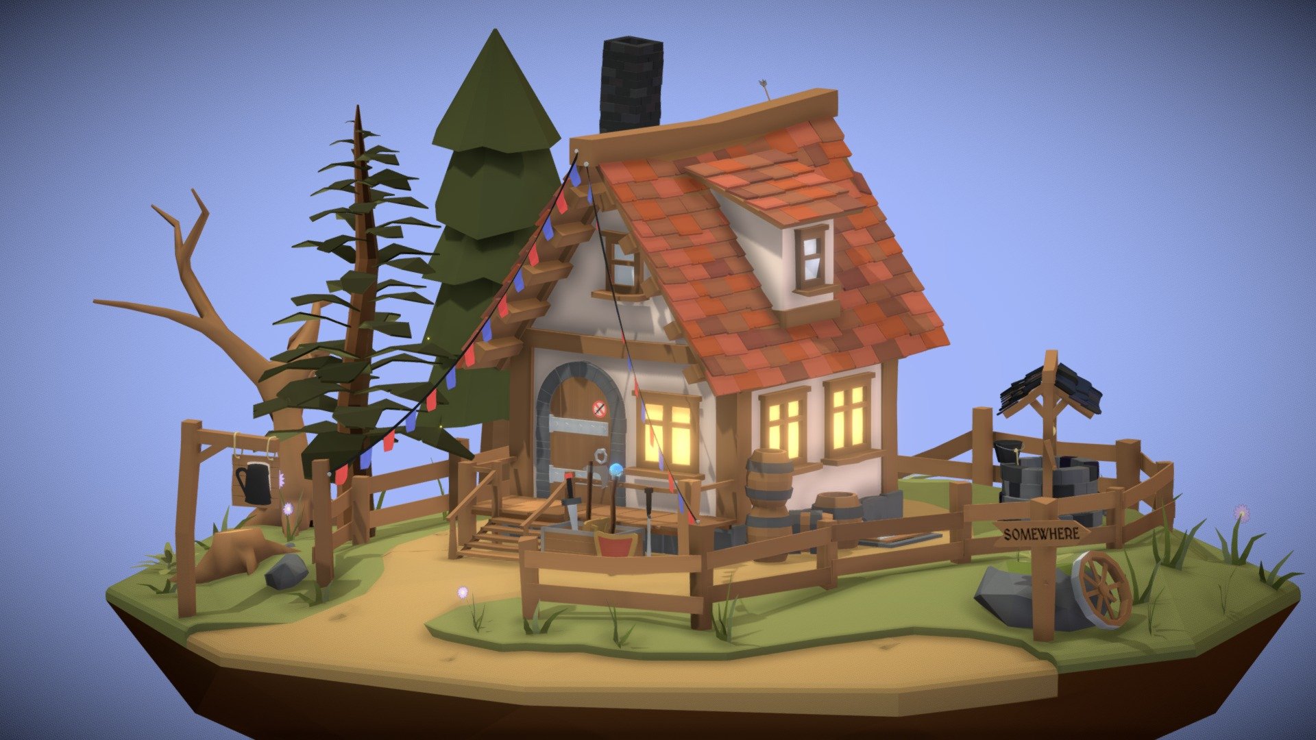 Medieval Fantasy Tavern - Download Free 3D model by EddyNL [eea5d10 ...