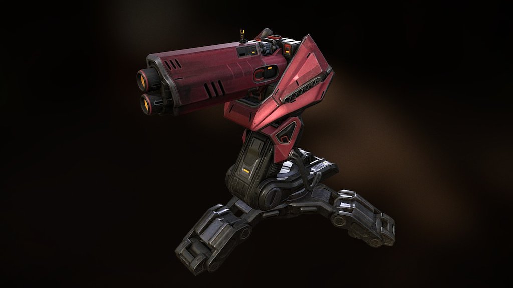 Sci-fi turret - 3D model by skartemka [eeac4e3] - Sketchfab
