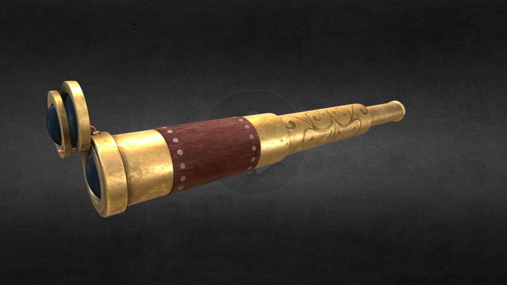 Steampunk Telescope - Download Free 3D model by Alex P (@a_park_art ...