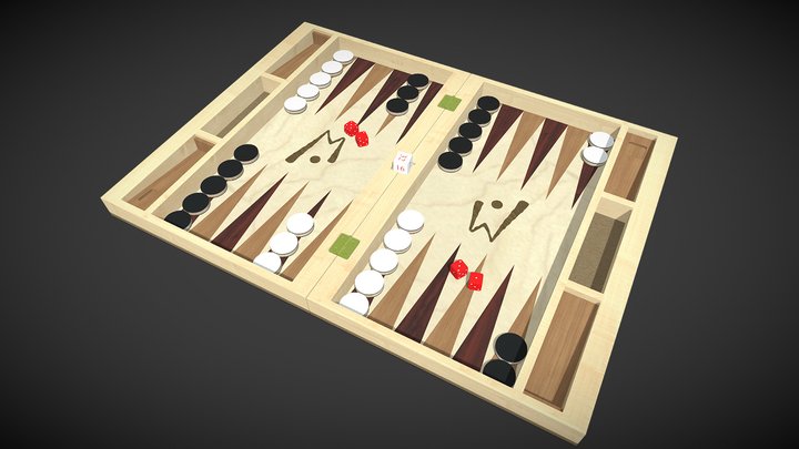 Backgammon 3D models - Sketchfab