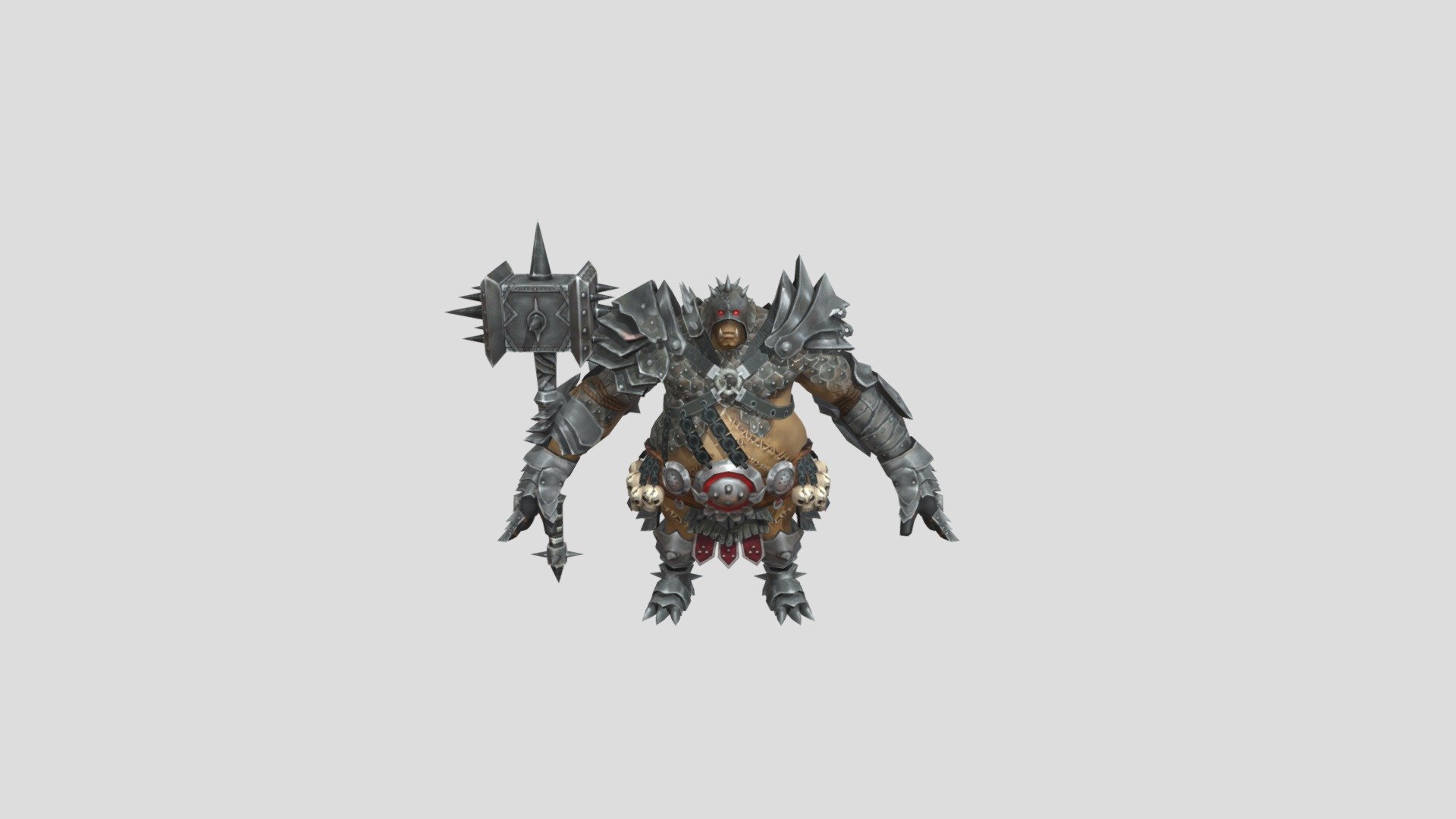 Boss_WarTroll_Vari01_Mesh King's raid - Download Free 3D model by ...