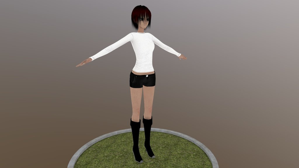 Animegirl - 3D model by Jabril Anderson (@jabrilanderson) [eeb483d ...