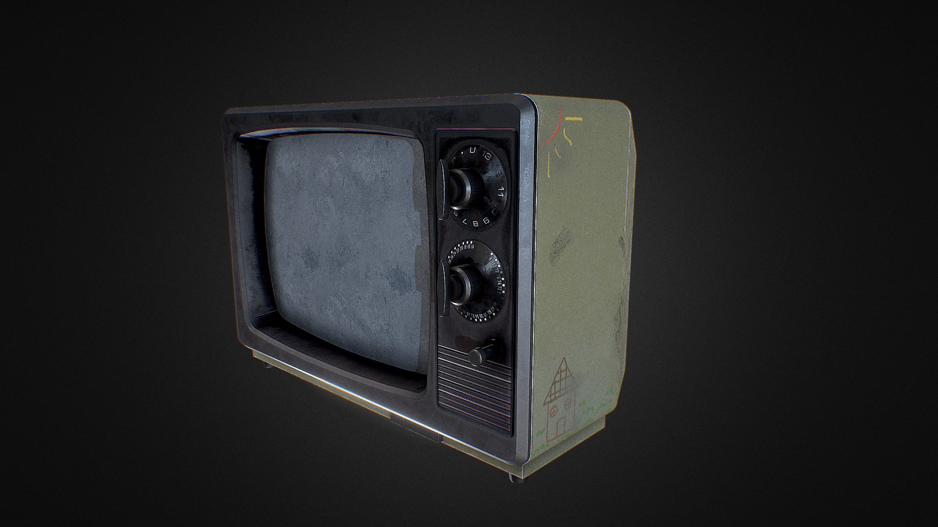 Vintage TV - 3D model by Henry Vu (@03HenryV04) [eeb5555] - Sketchfab