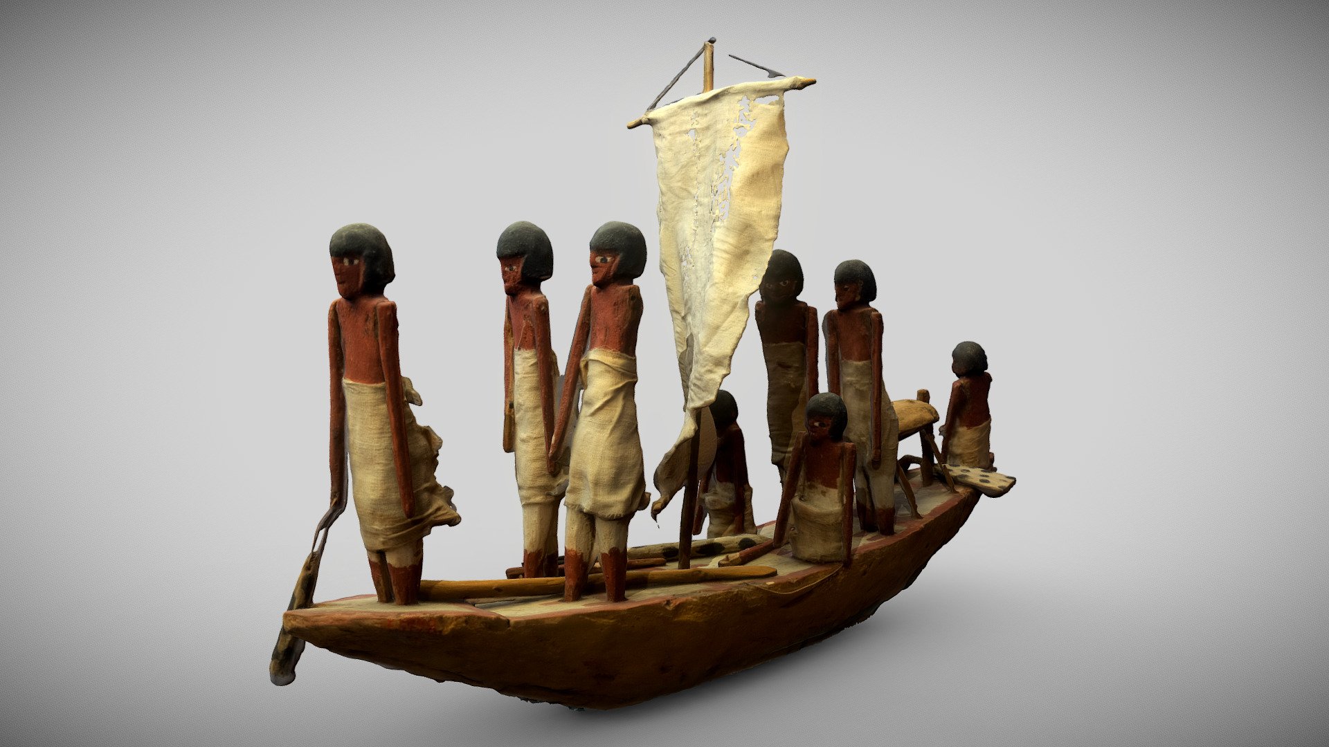 Model of boat and bearers of offerings - Buy Royalty Free 3D model by ...