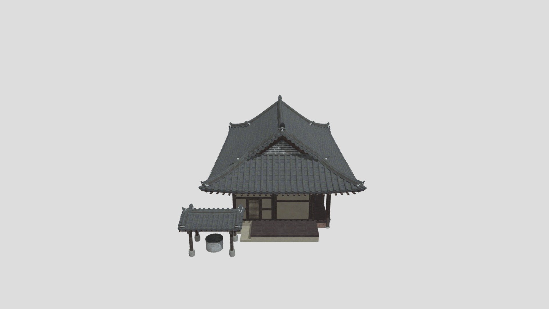 Korea Traditional House_Sarangchae - Download Free 3D model by ...