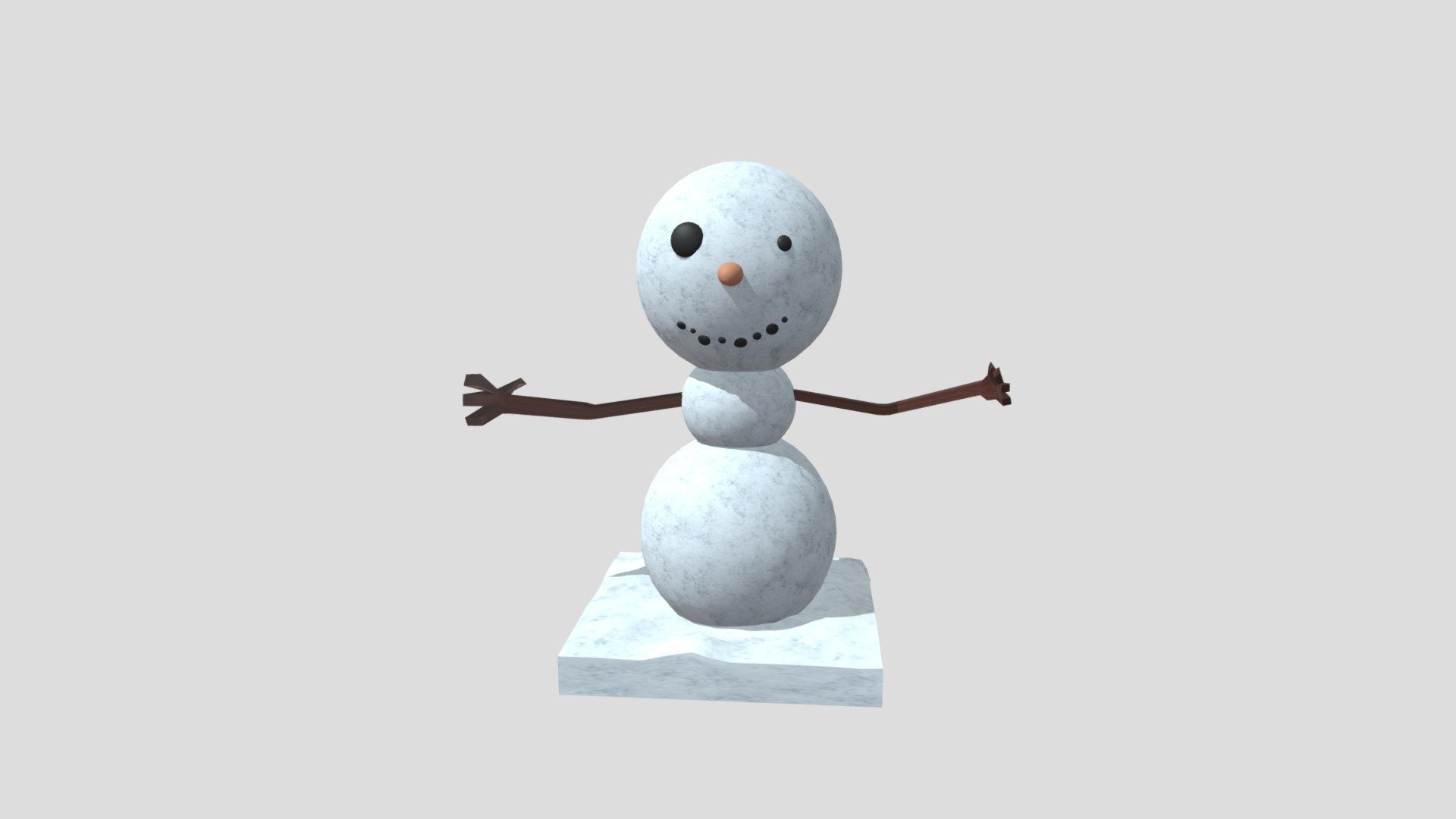 Snowman - 3D model by yunatical [eebe3aa] - Sketchfab