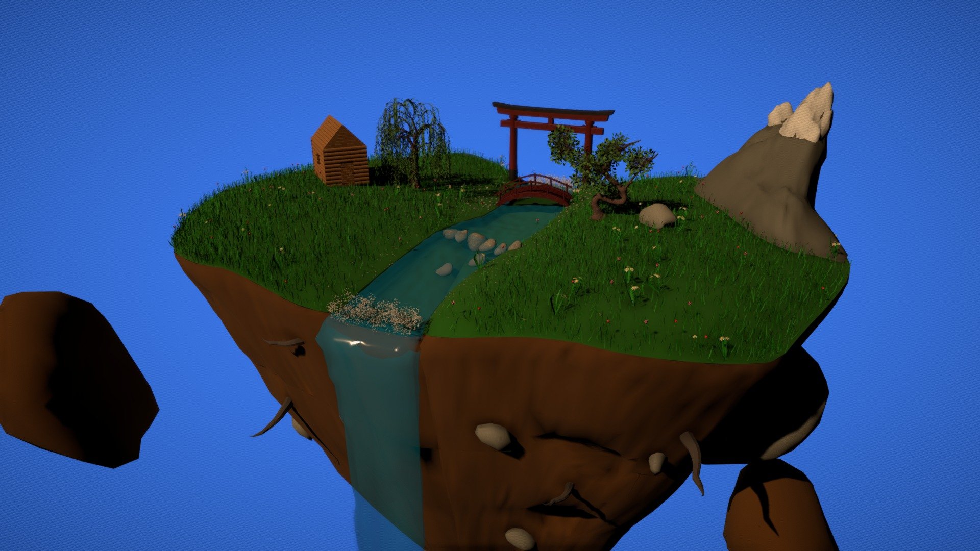 Floating island - Download Free 3D model by Yarashevich Uladzislau ...