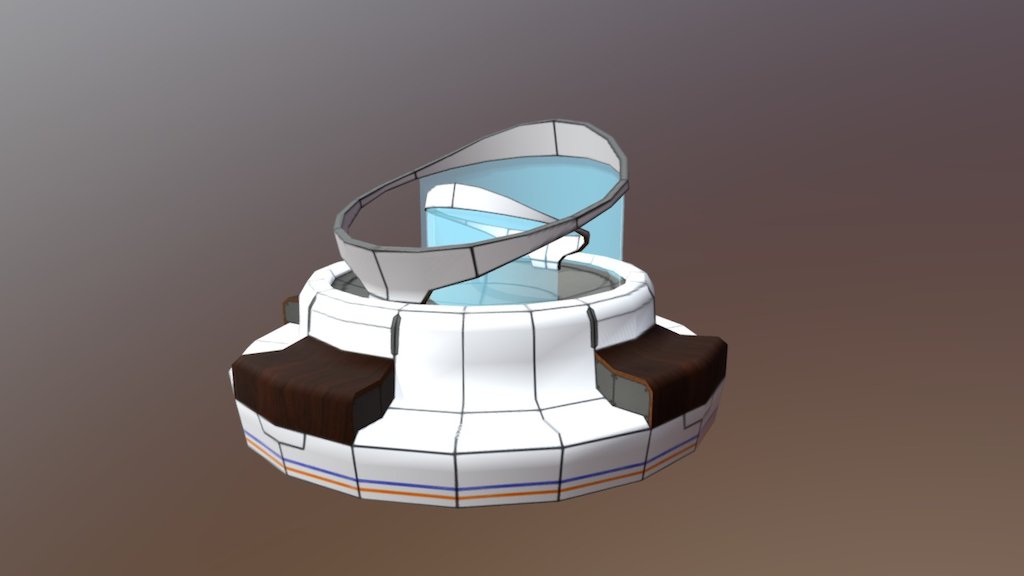 Sci fi fountain - 3D model by Bryan van der Linden (@bryanvanderlinden ...