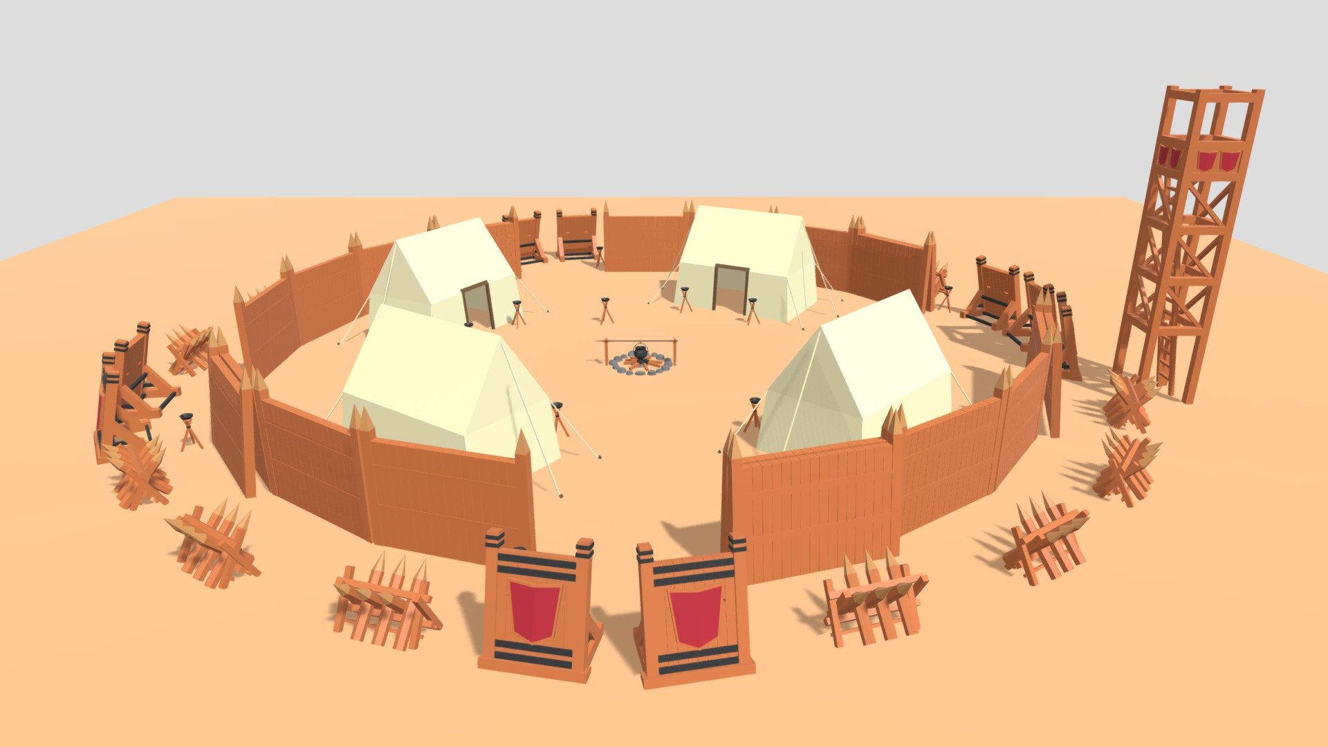Cartoon Medieval Barracks - Buy Royalty Free 3D model by Philip Storm ...