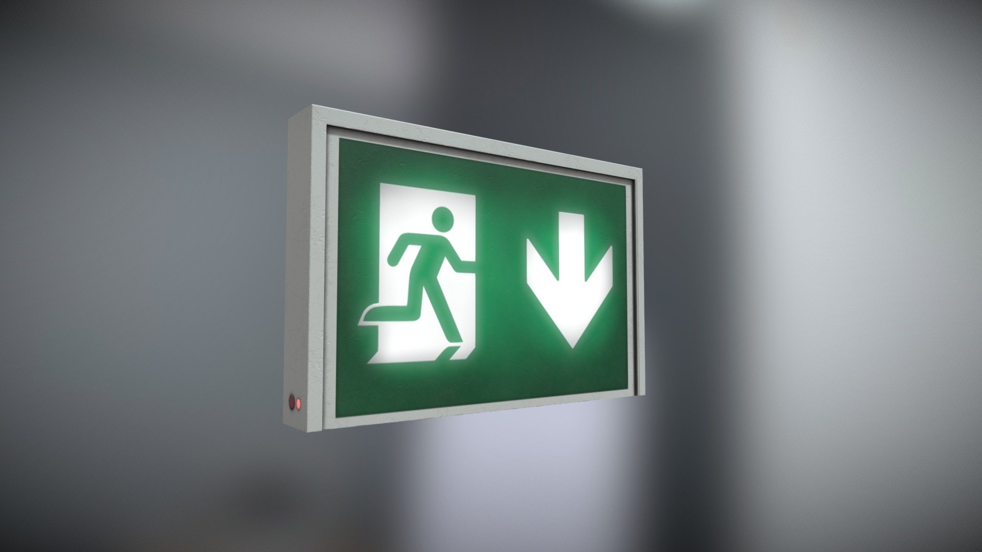 Exit Sign - Wall - 3D model by jordantetzlaff [eed7bba] - Sketchfab
