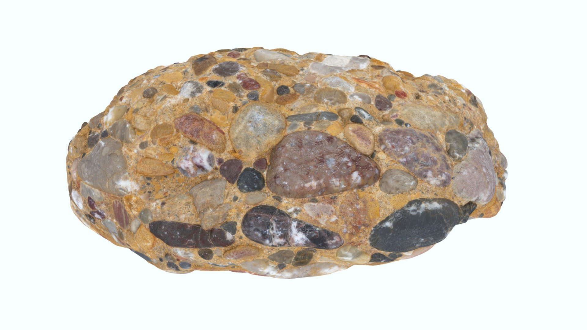 Conglomérat gréseux polygénique - Download Free 3D model by Ecole ...