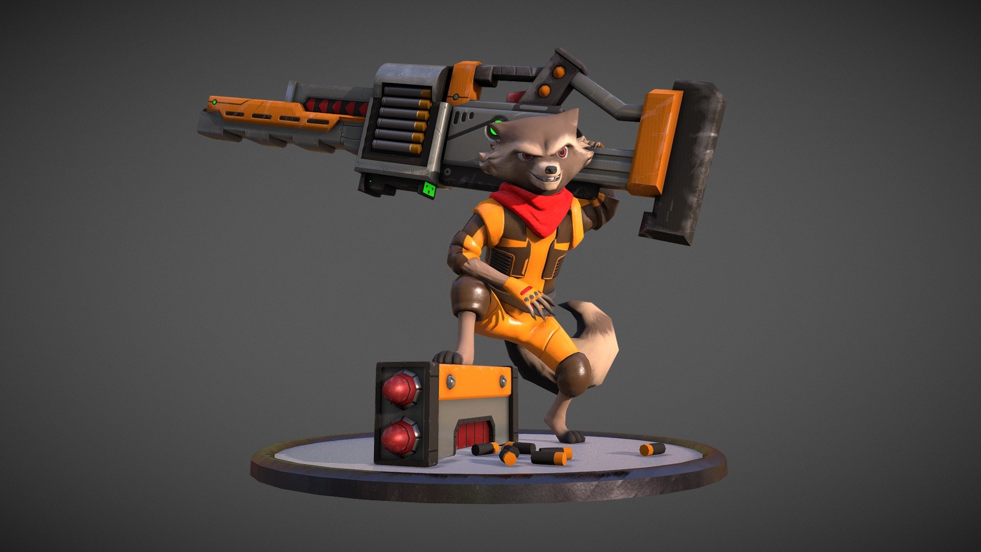 Rocket - Guardians of the Galaxy - 3D model by Rebecca El Cheikh ...