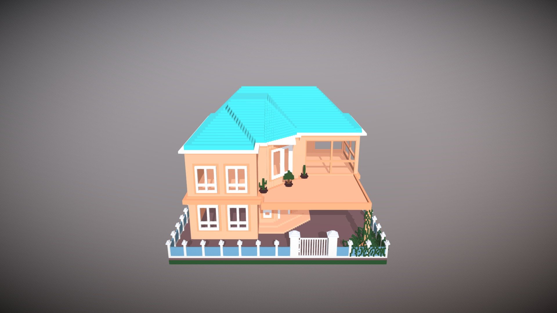 VOXEL HOUSE - 3D model by Voxel art (@mirza.zaman110) [eee3a8c] - Sketchfab