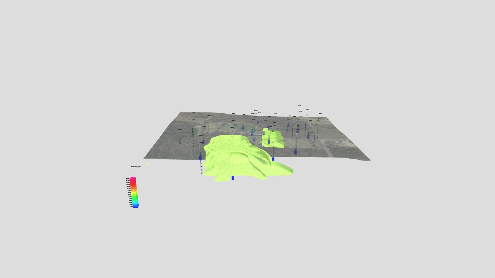 Total VOCs Plume and Wells - 3D model by EagleSynergistic3D [eee3a95 ...
