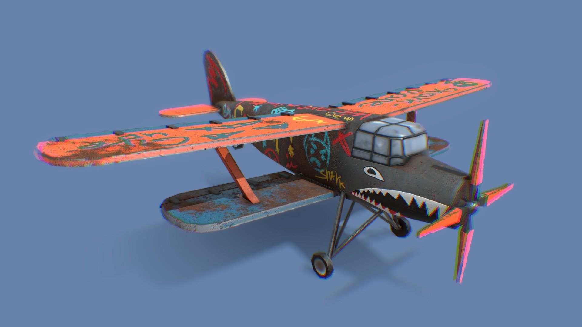 Pirate Plane lowpoly - 3D model by ana.ooo [eee4111] - Sketchfab