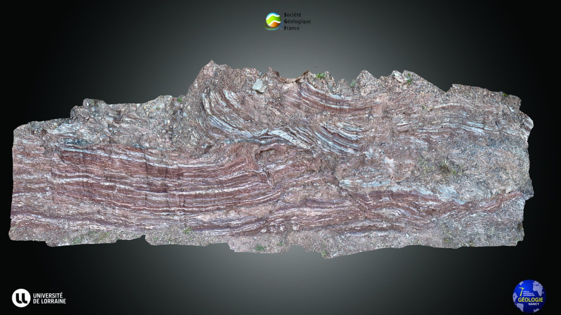 Affleurement - Gypse et argilites déformées - Download Free 3D model by ...