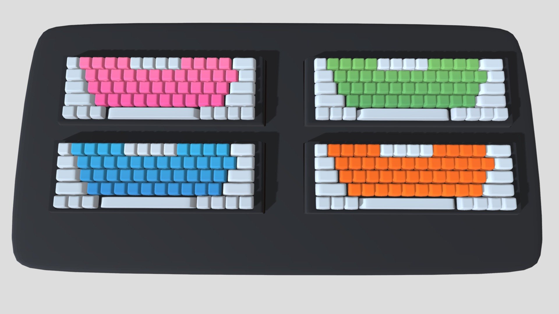 60% Gaming Keyboards Designs - 3D model by Lupu Marius (@lupumarius ...