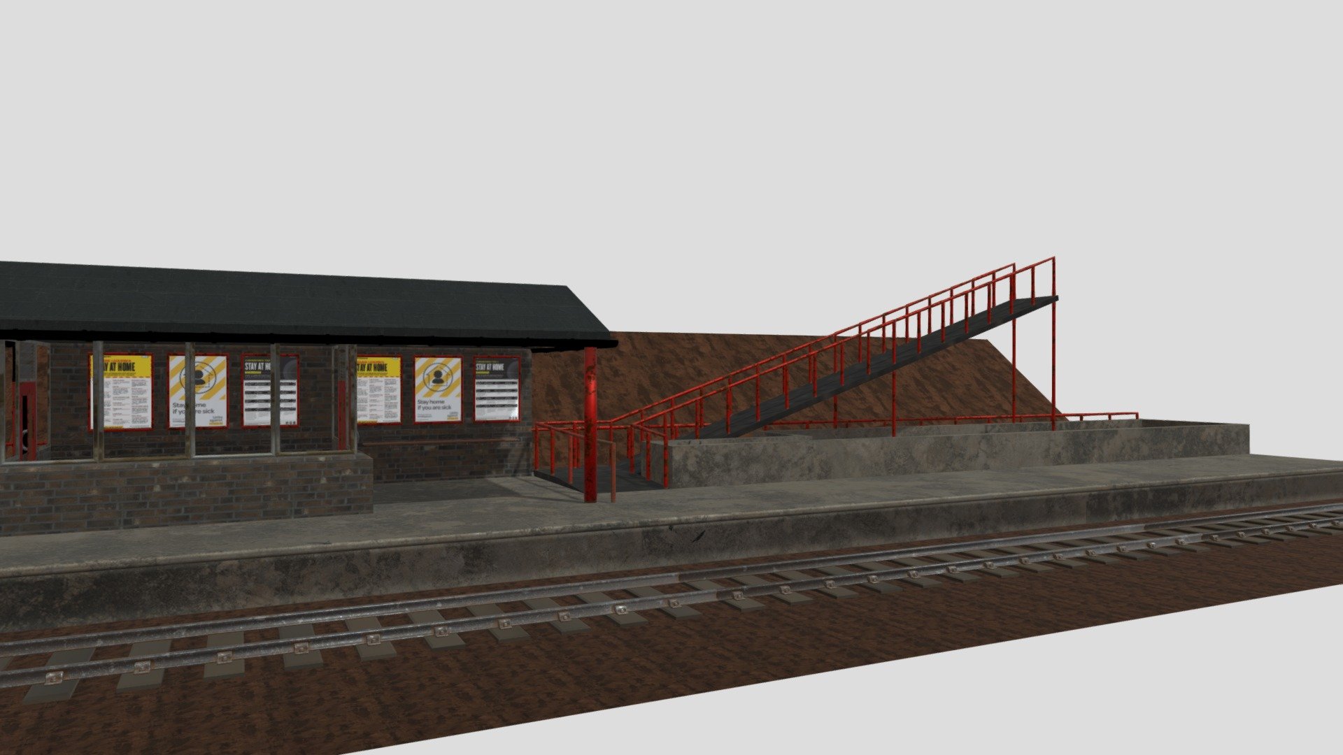 Train Station - Download Free 3D model by A9908244 [eef3e66] - Sketchfab