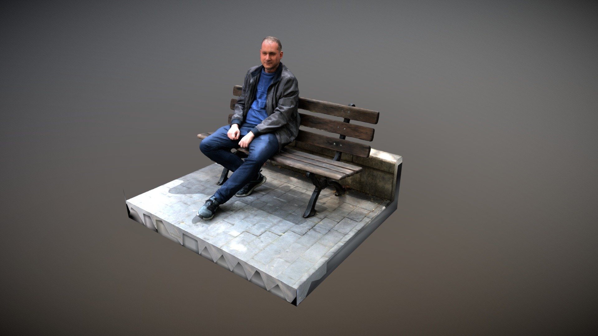 Man on bench ponders .... - Download Free 3D model by timmy_tumbler ...