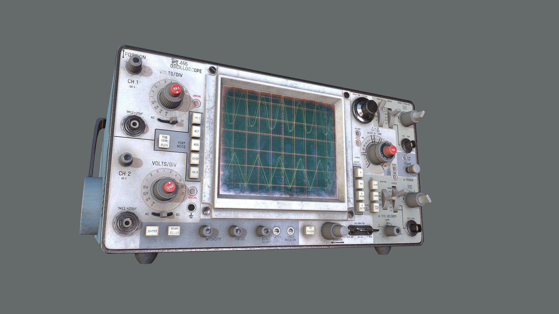 Tektronix 465 oscilloscope - 3D model by PsyFax [eefee1d] - Sketchfab