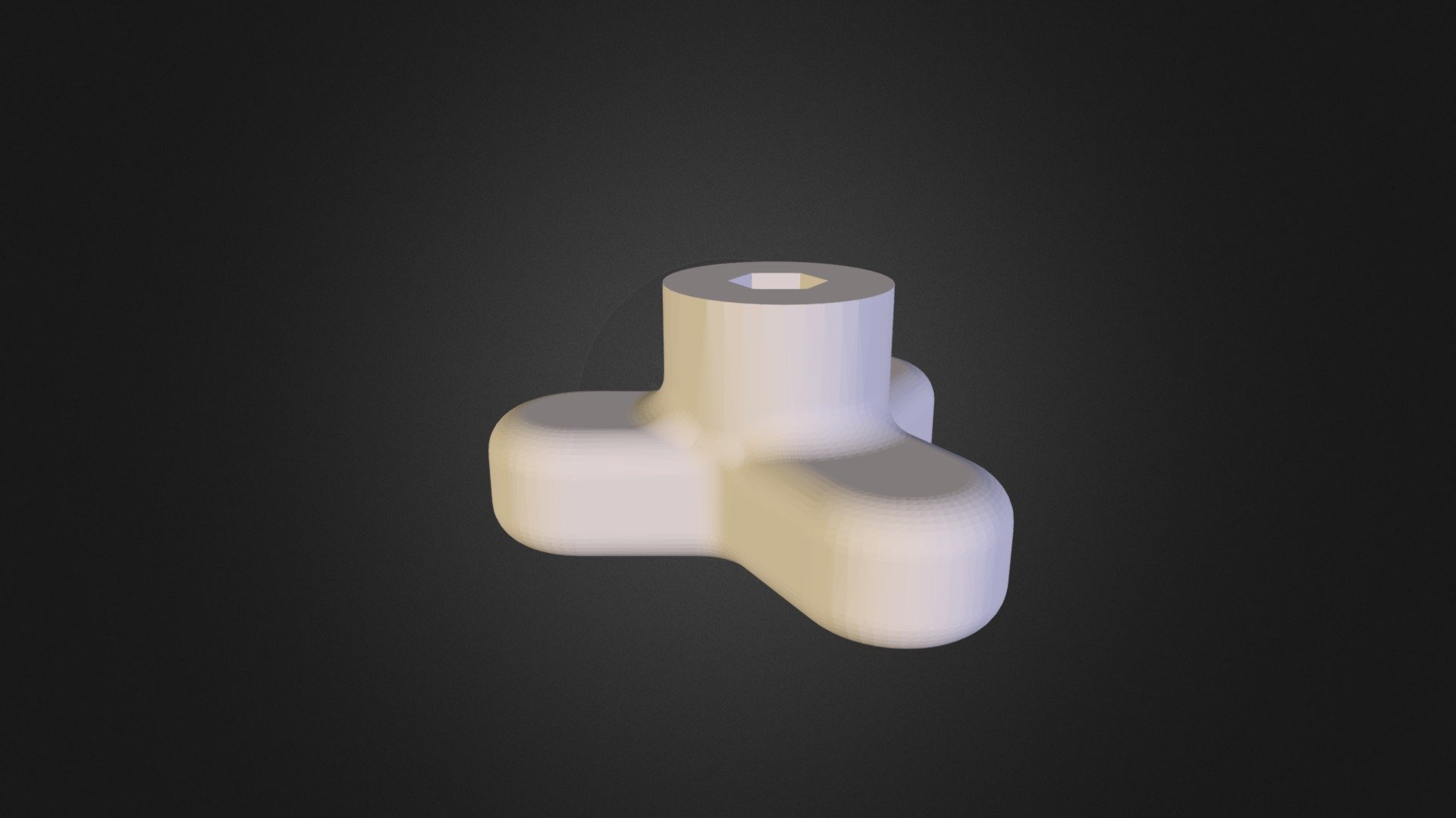 Quarter inch nut knob - 3D model by 3dindustries [ef047a7] - Sketchfab