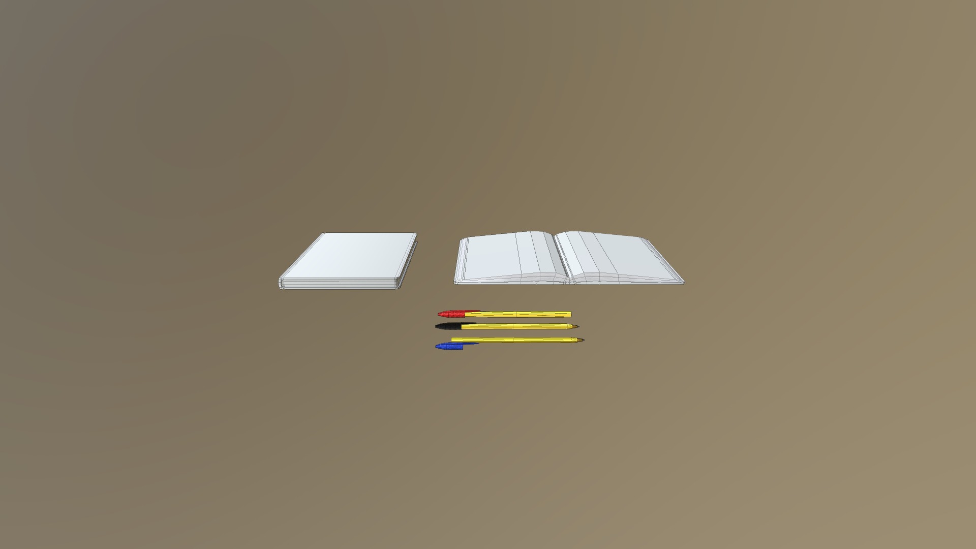 Libretas Y Plumas - 3D model by heydanov [ef0639c] - Sketchfab
