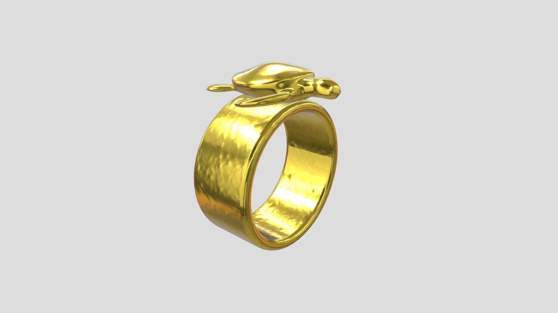 Ring with turtle - Download Free 3D model by alex.yefremov [ef06bbf ...