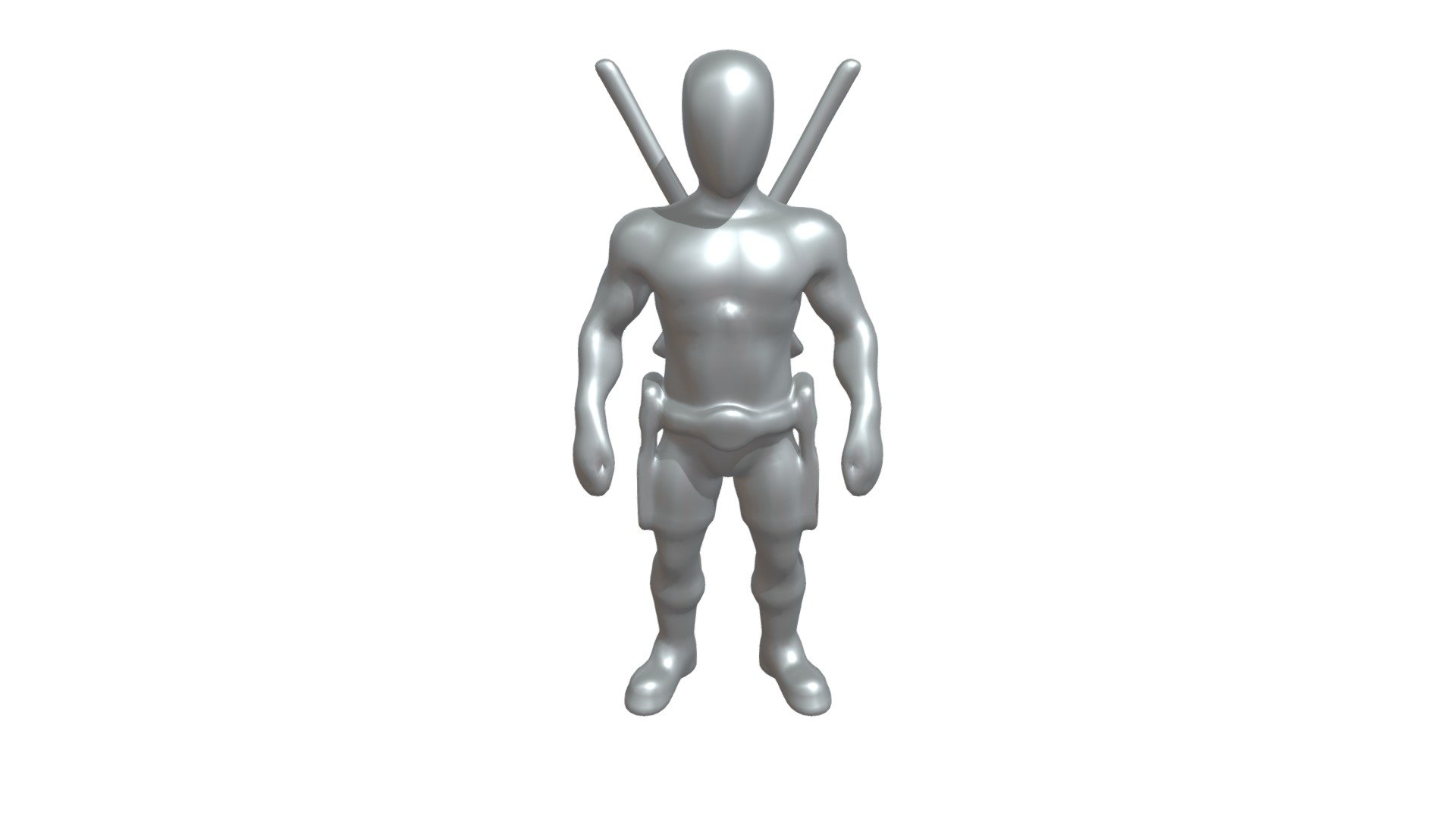 Superhero in tight suit with weapons - 3D model by Holilh [ef07973 ...