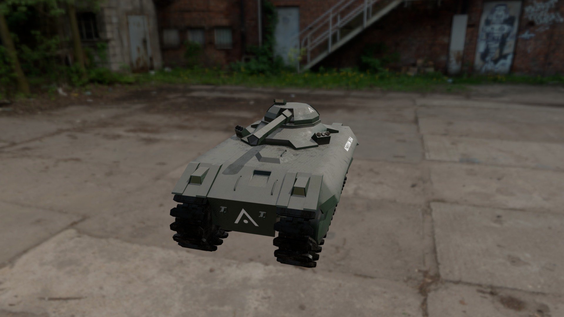 Tank w/ Treads - 3D model by newen [ef0b644] - Sketchfab