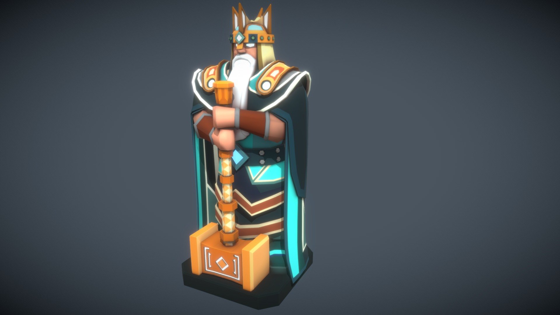 Stylized God of Thunder Perkūnas - 3D model by Saular [ef0cc51] - Sketchfab