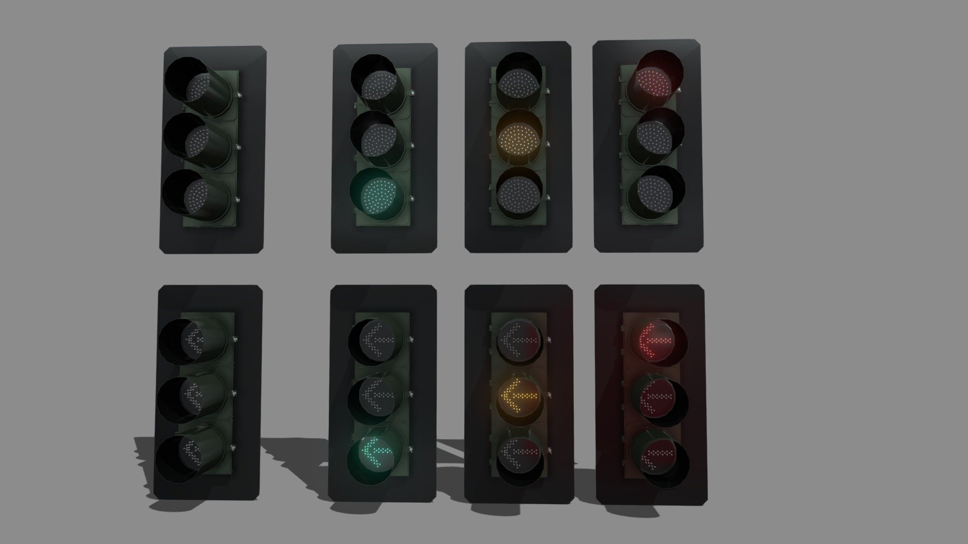 8-inch GTE Siemens LED signals - Download Free 3D model by ...