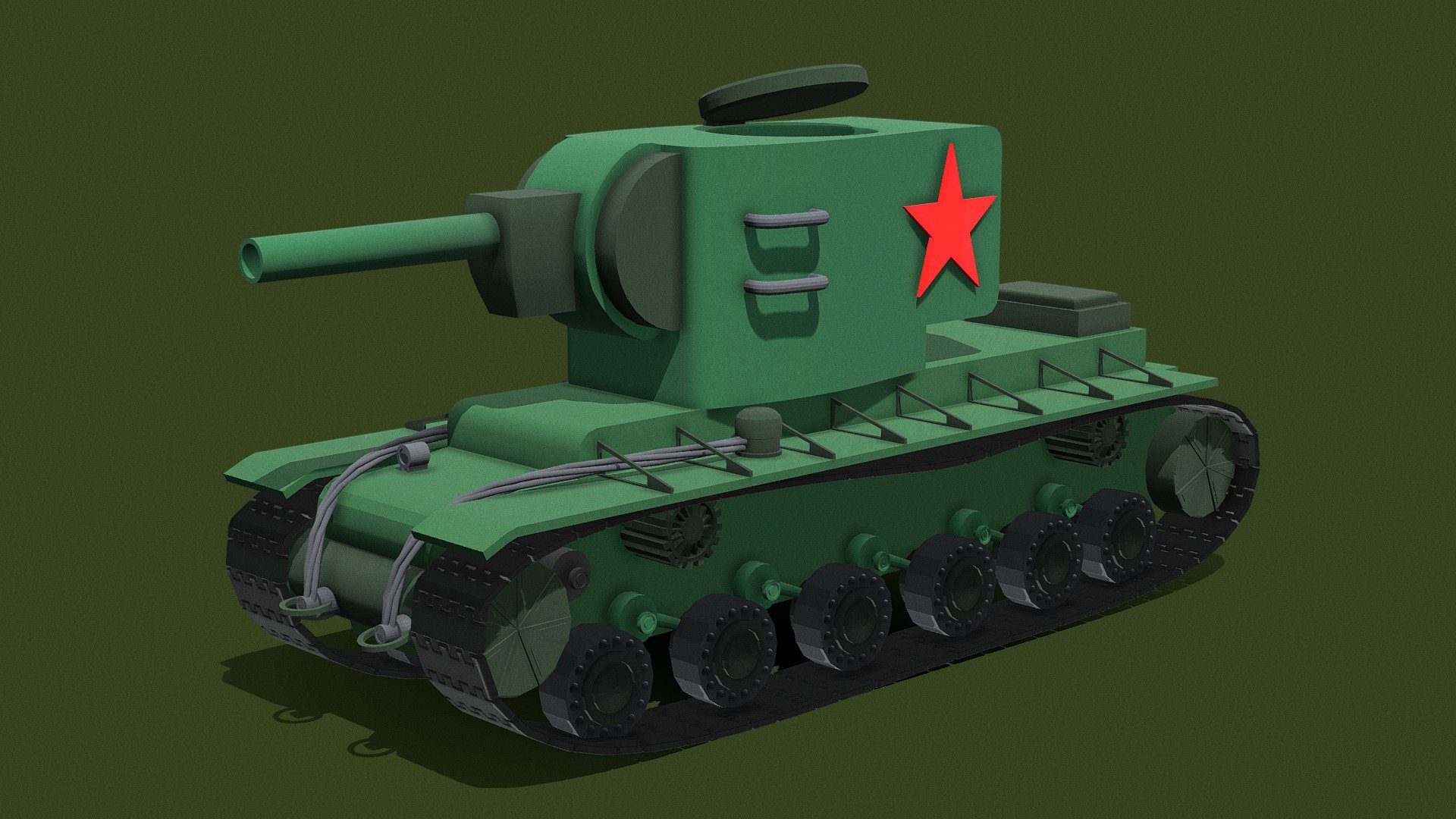 Tank KV-2 - Download Free 3D model by Ghost_walk [ef0f058] - Sketchfab