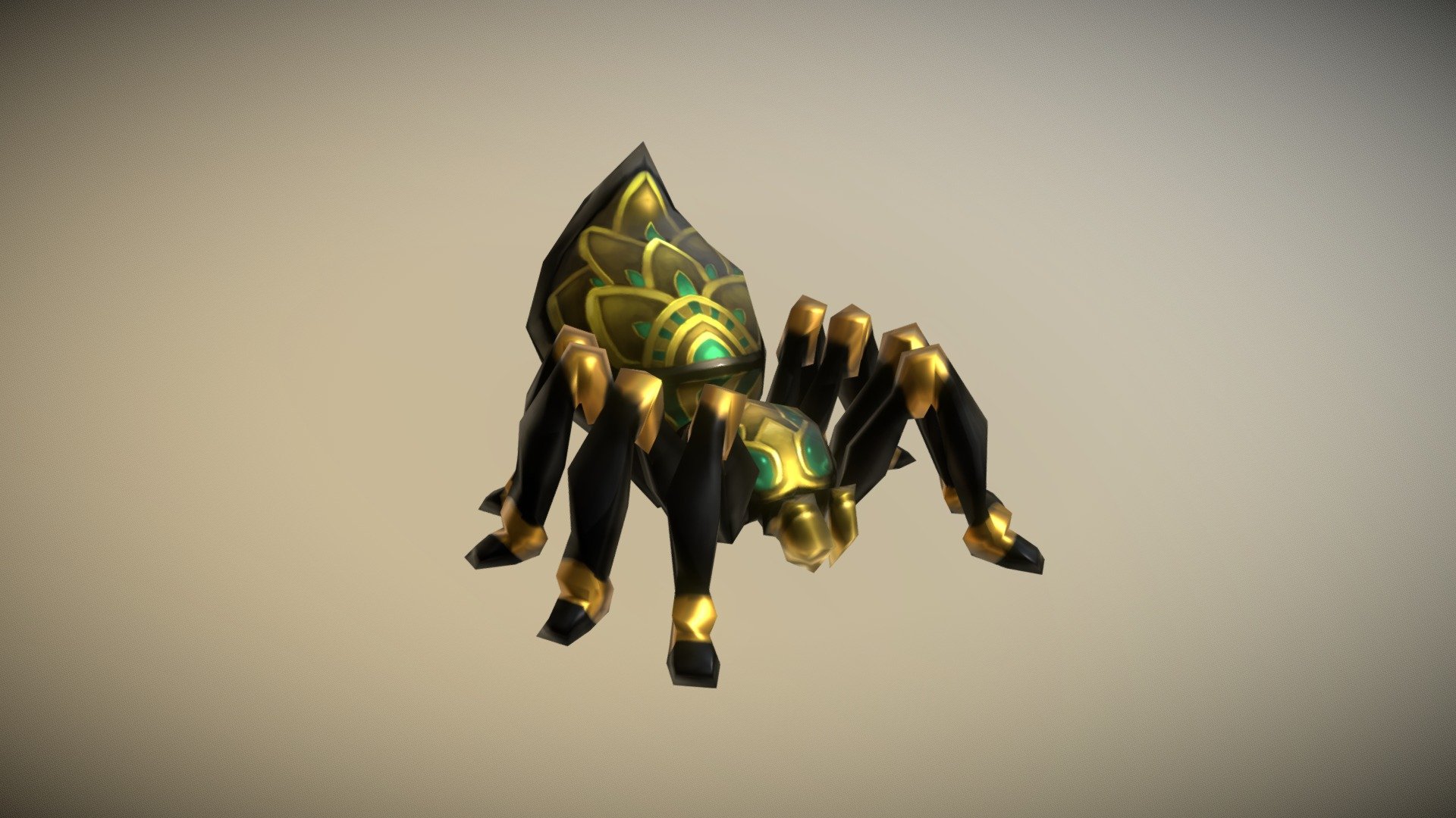 Egypt Spider - Handpainted Lowpoly - 3D model by OpenLab ...