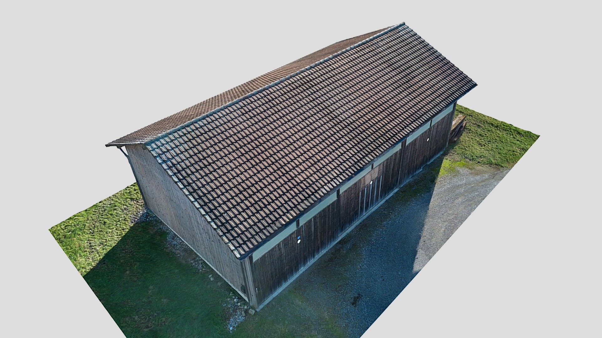 Aerial wooden barn / shed scan 001 - Buy Royalty Free 3D model by ...