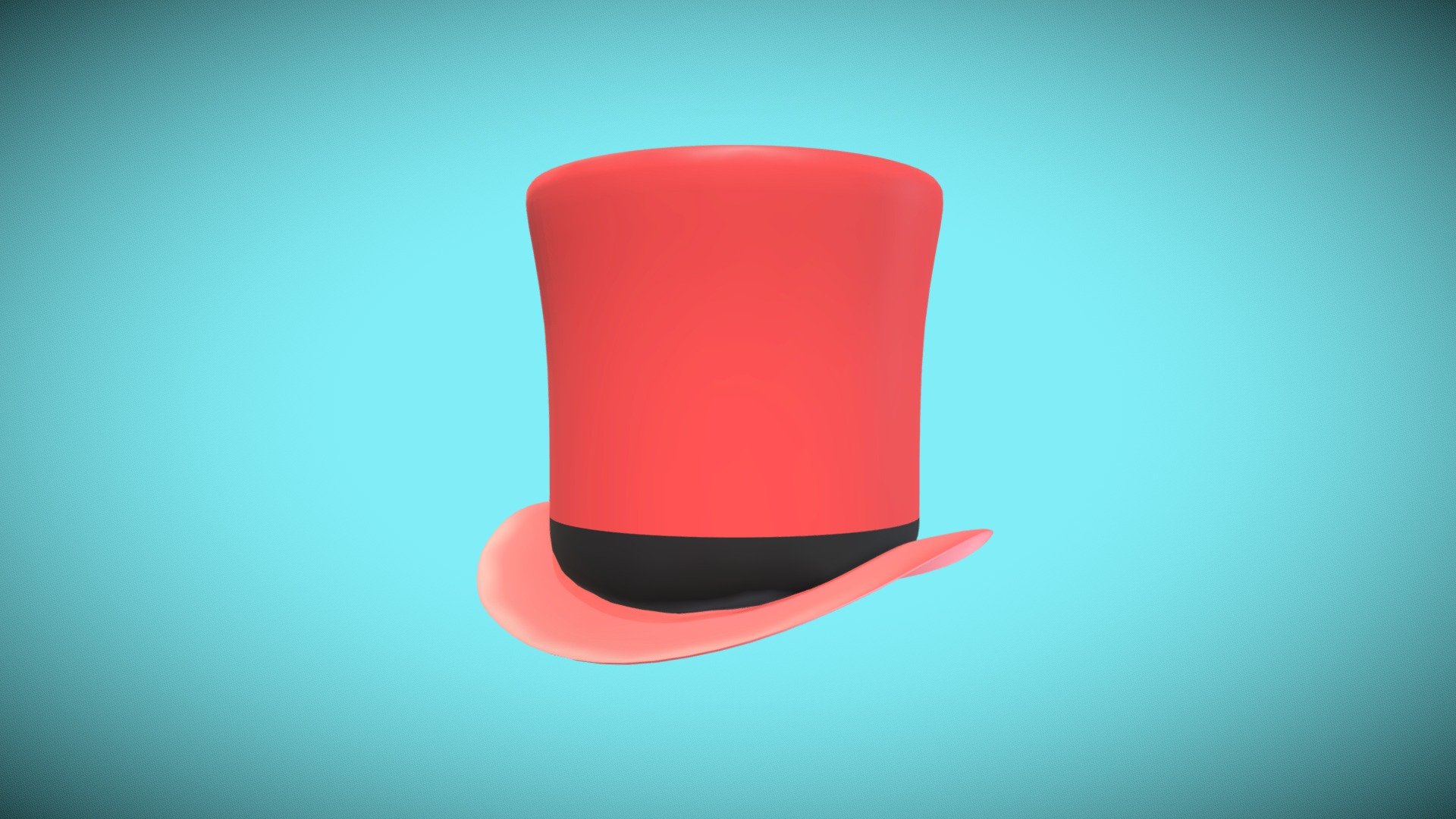 Low Poly Red Top Hat - Download Free 3D model by Designed By Jonathan ...